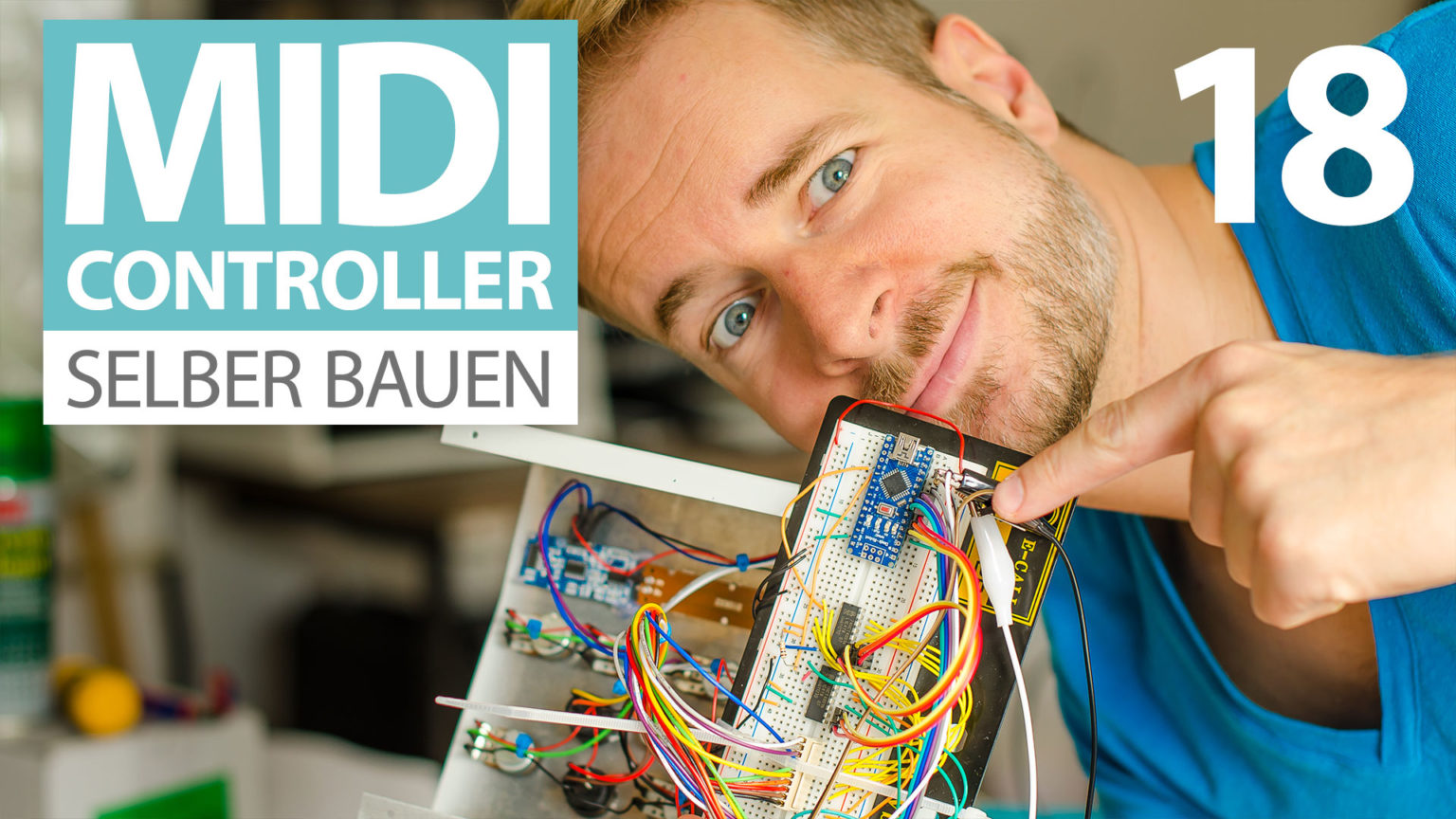 18 Midi Controller Multiple 4051 Arduino Götz Müller Dürholt